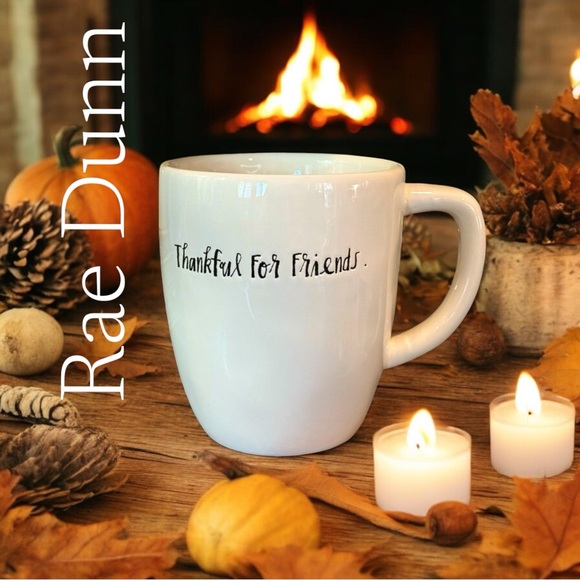 Rae Dunn | Dining | Rae Dunn Thankful For Friends Ivory Mug | Poshmark